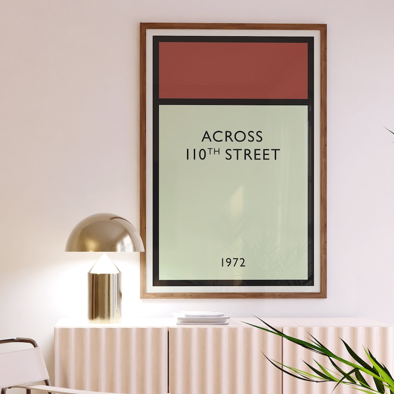 Across 110th Street Music Print, Retro Monopoly Style Art - Etsy