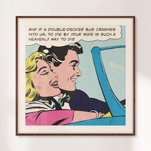 The Smiths Inspired Comic Book Pop Art Print, Roy Lichtenstein, Andy ...