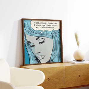 Wonderwall Wall Art, Retro Song Lyrics Poster, Pop Art Comic Poster ...