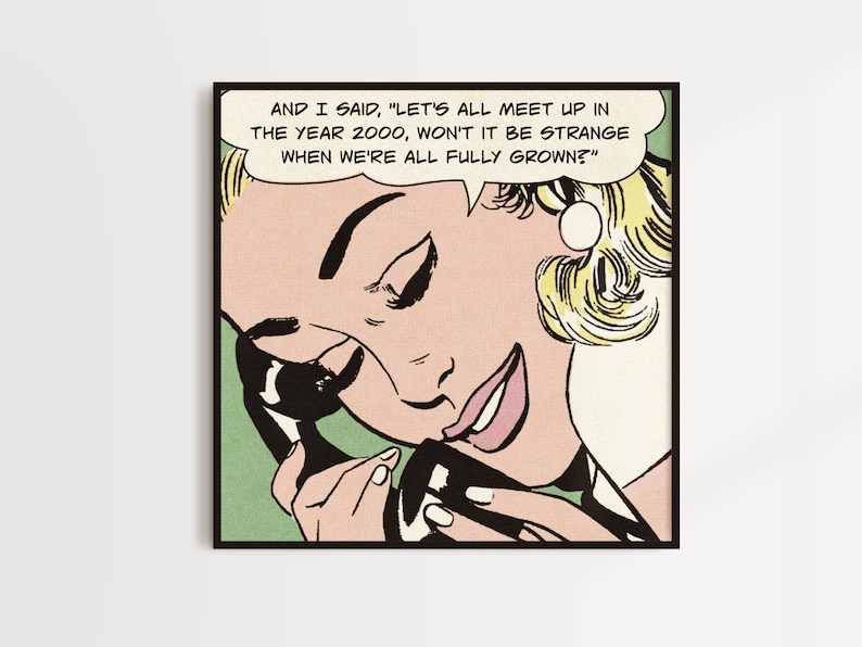Pulp Inspired Art Print Roy Lichtenstein, Andy Warhol Style Poster - Etsy