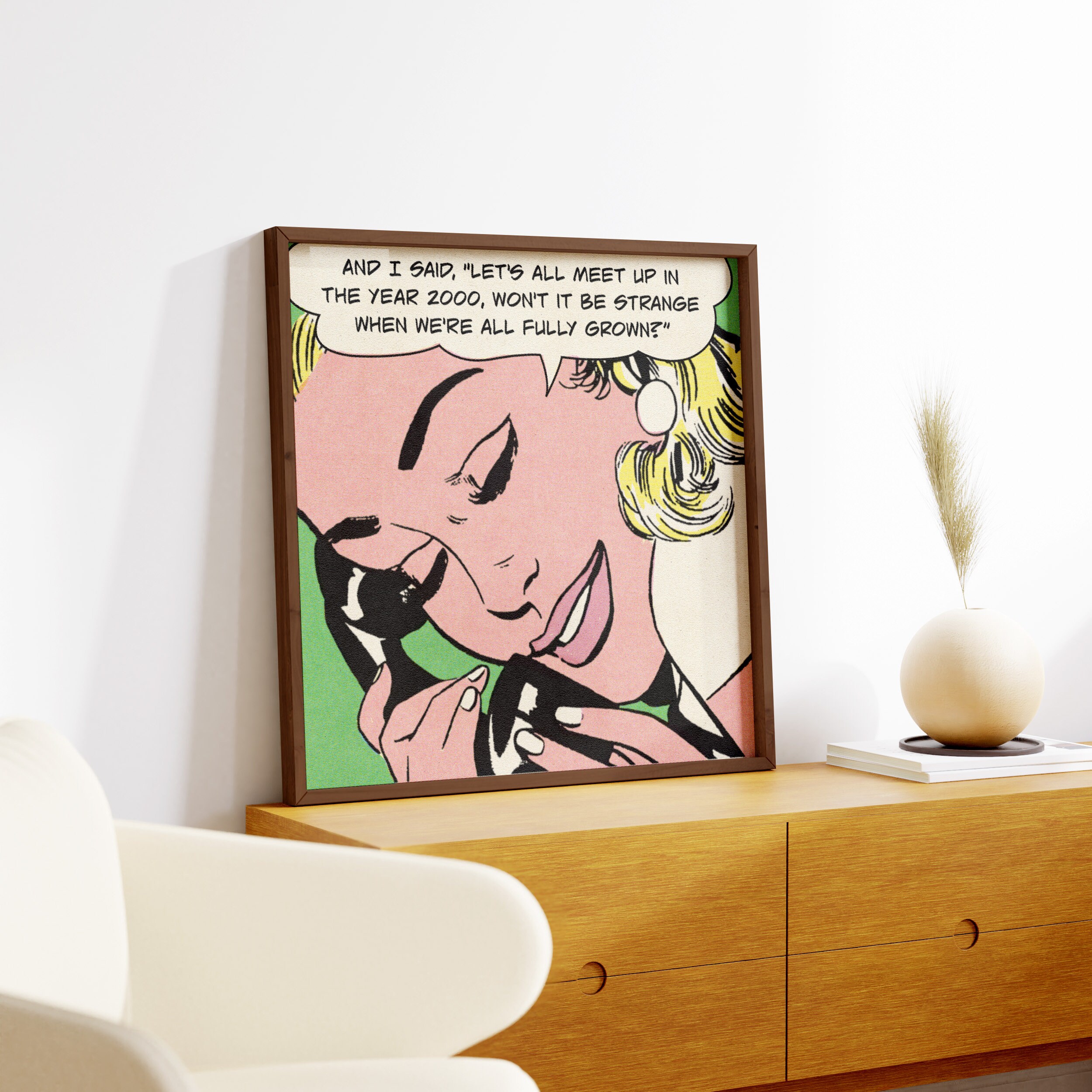 Pulp Inspired Art Print Roy Lichtenstein, Andy Warhol Style Poster - Etsy