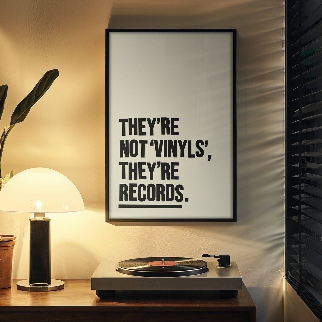 Funny Music Room Poster, Vinyl Record Collectors Art Print ...