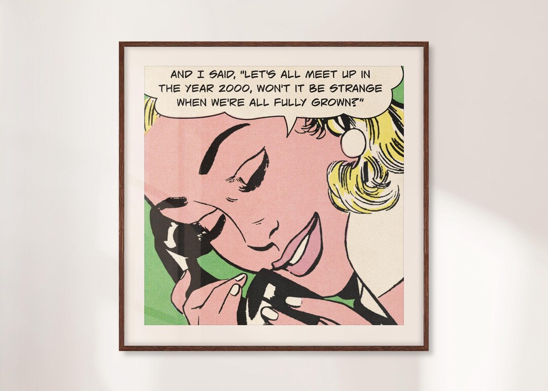 Pulp Inspired Pop Art Print, Roy Lichtenstein Style, Retro Wall Art ...