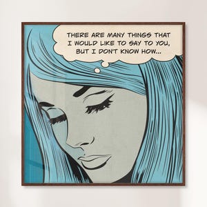 Wonderwall Wall Art, Retro Song Lyrics Poster, Pop Art Comic Poster ...