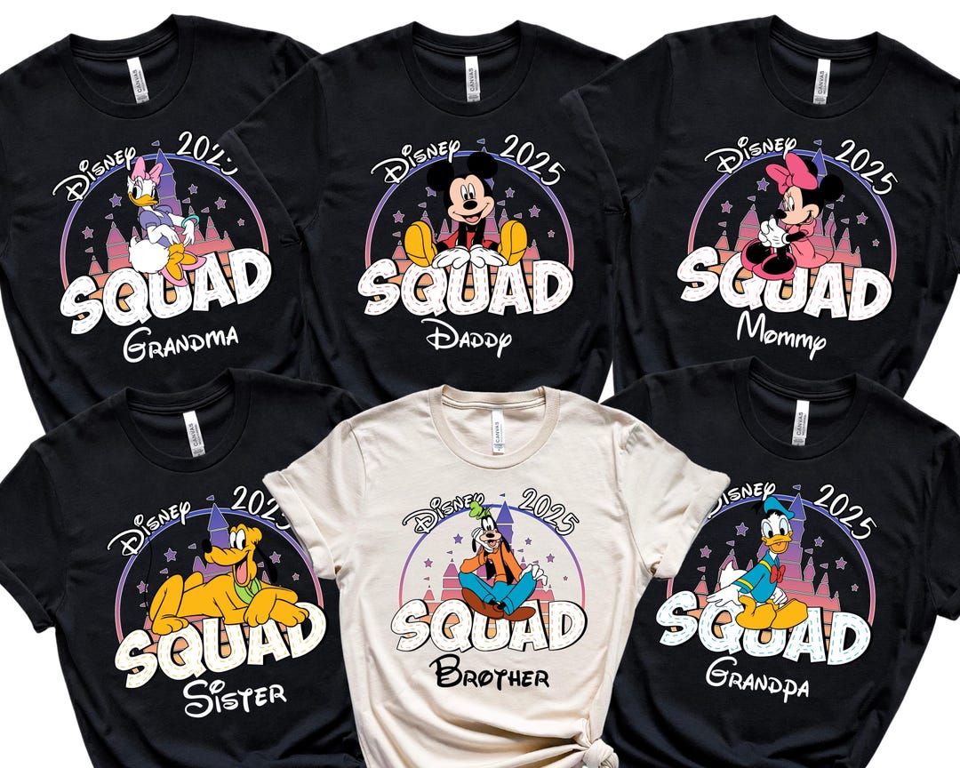 Custom Disney Characters Shirts, Custom Disney Family Shirt ...