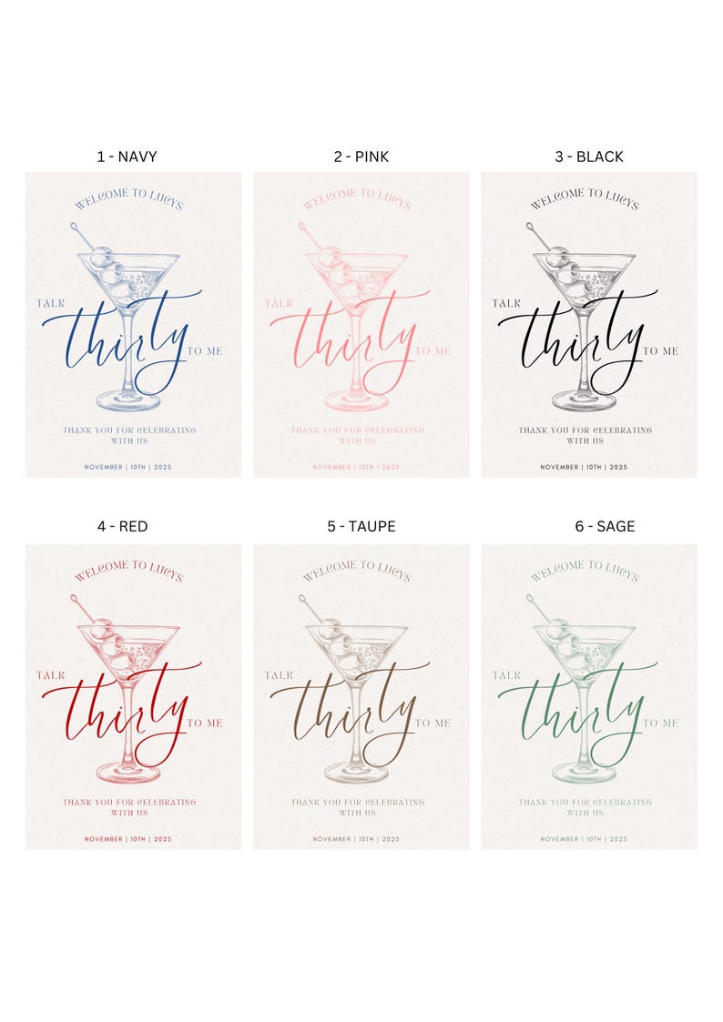 Talk Thirty to Me Welcome Sign: 30th Birthday Party (digital Print) - Etsy