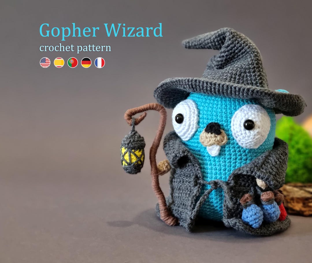 GO Gopher Wizard Amigurumi Crochet Pattern US Terms PDF - Etsy