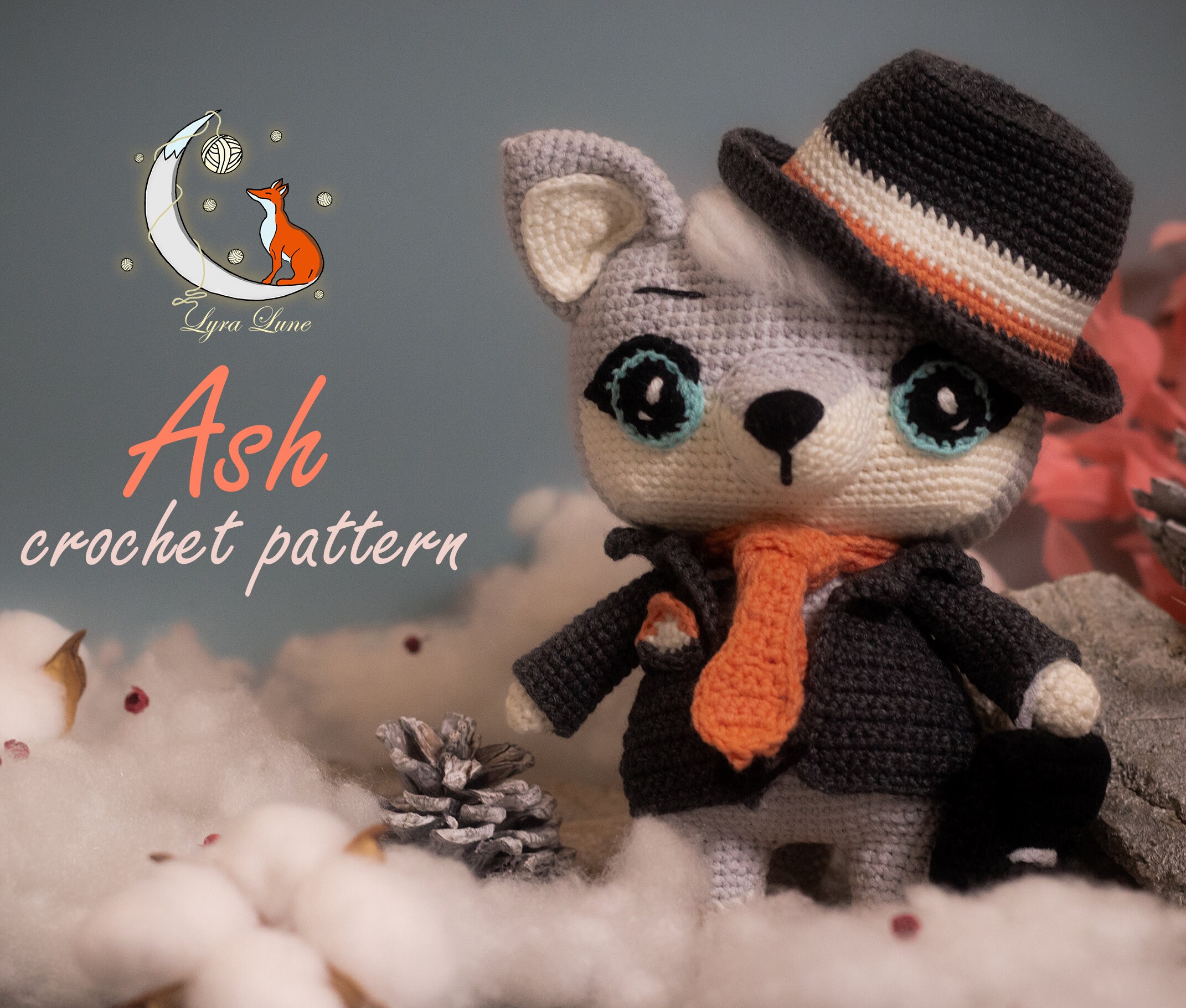 Crochet Pattern: Ash the Wolf Amigurumi PDF in English | Etsy
