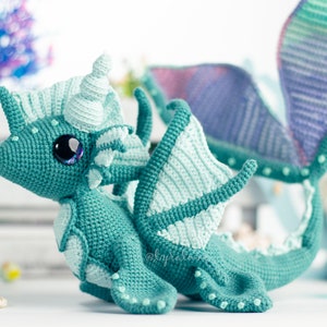 Nereida the Water Dragon Amigurumi Crochet Pattern US Terms PDF - Etsy