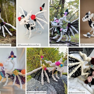 Selene the Skeletal Dragon Amigurumi Crochet Pattern US Terms PDF - Etsy