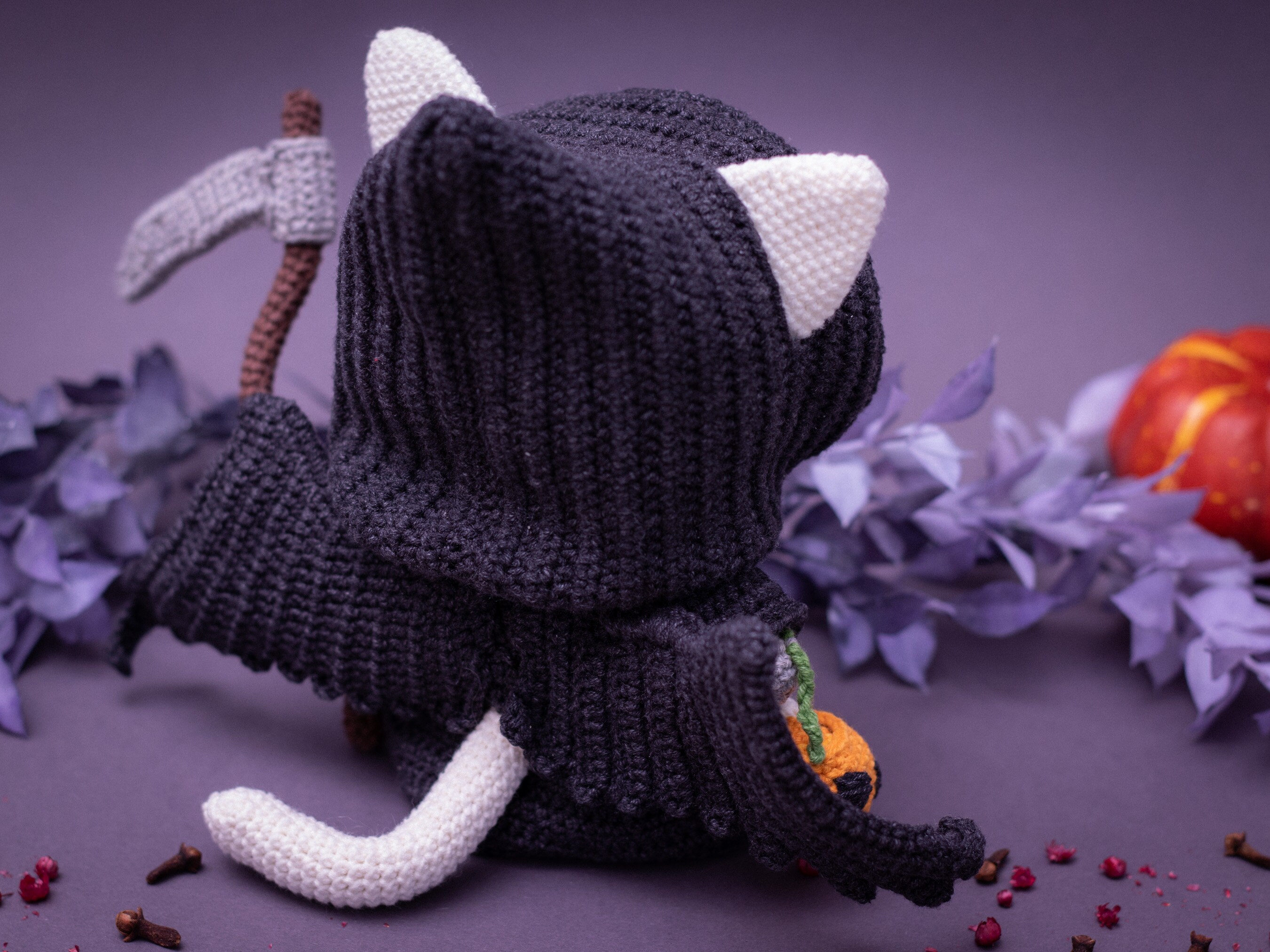 Crochet Pattern: Grim Reaper Cat Halloween Amigurumi Pattern - Etsy ...