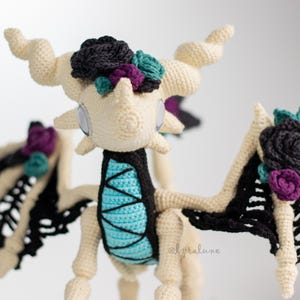 Selene the Skeletal Dragon Amigurumi Crochet Pattern US Terms PDF - Etsy