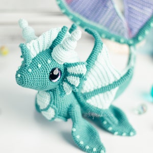 Nereida the Water Dragon Amigurumi Crochet Pattern US Terms PDF - Etsy
