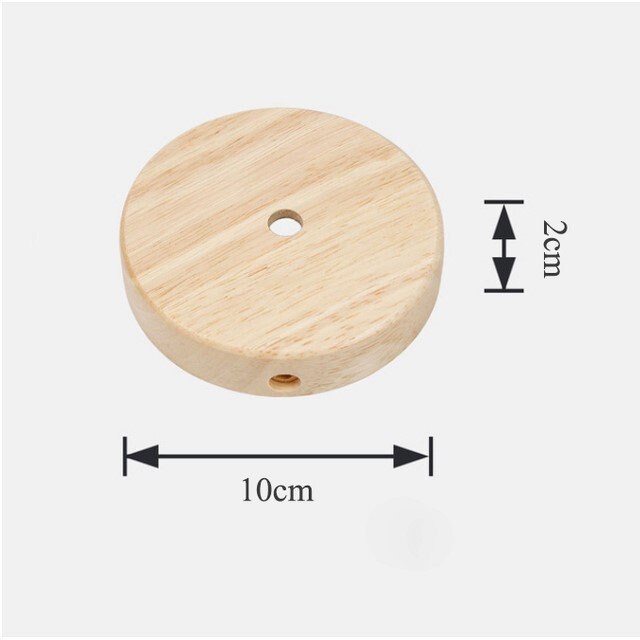 Wooden Ceiling Canopy for Light Fitting Suspension and Cable Wiring 100 ...