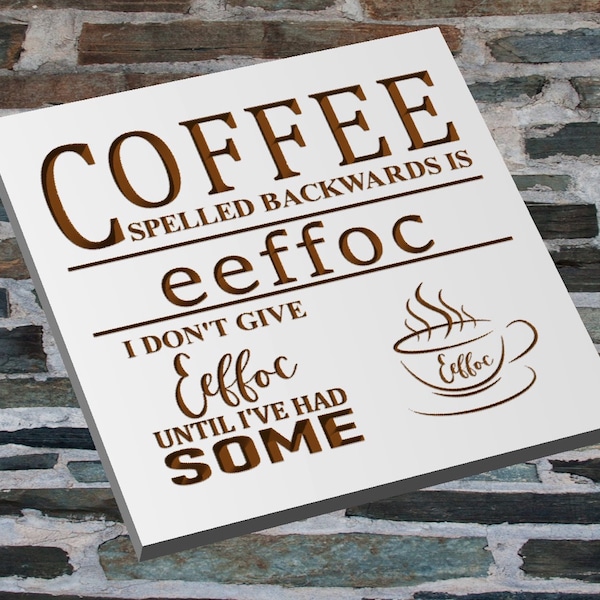 Coffee Spelled Backwards Eeffoc Svg - Etsy Canada