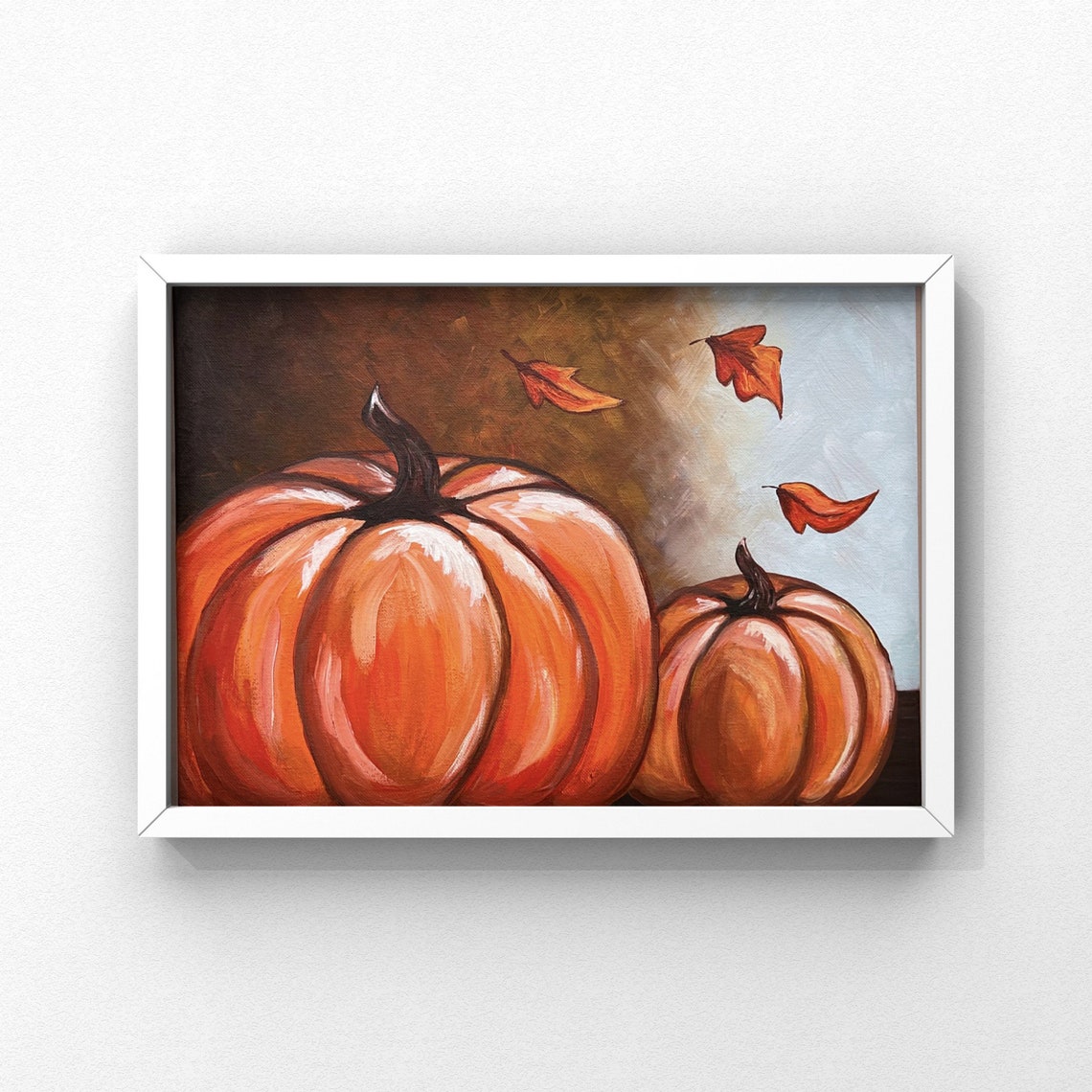 Fall Pumpkin Original Painting Acrylic Fall Decorations Autumn - Etsy