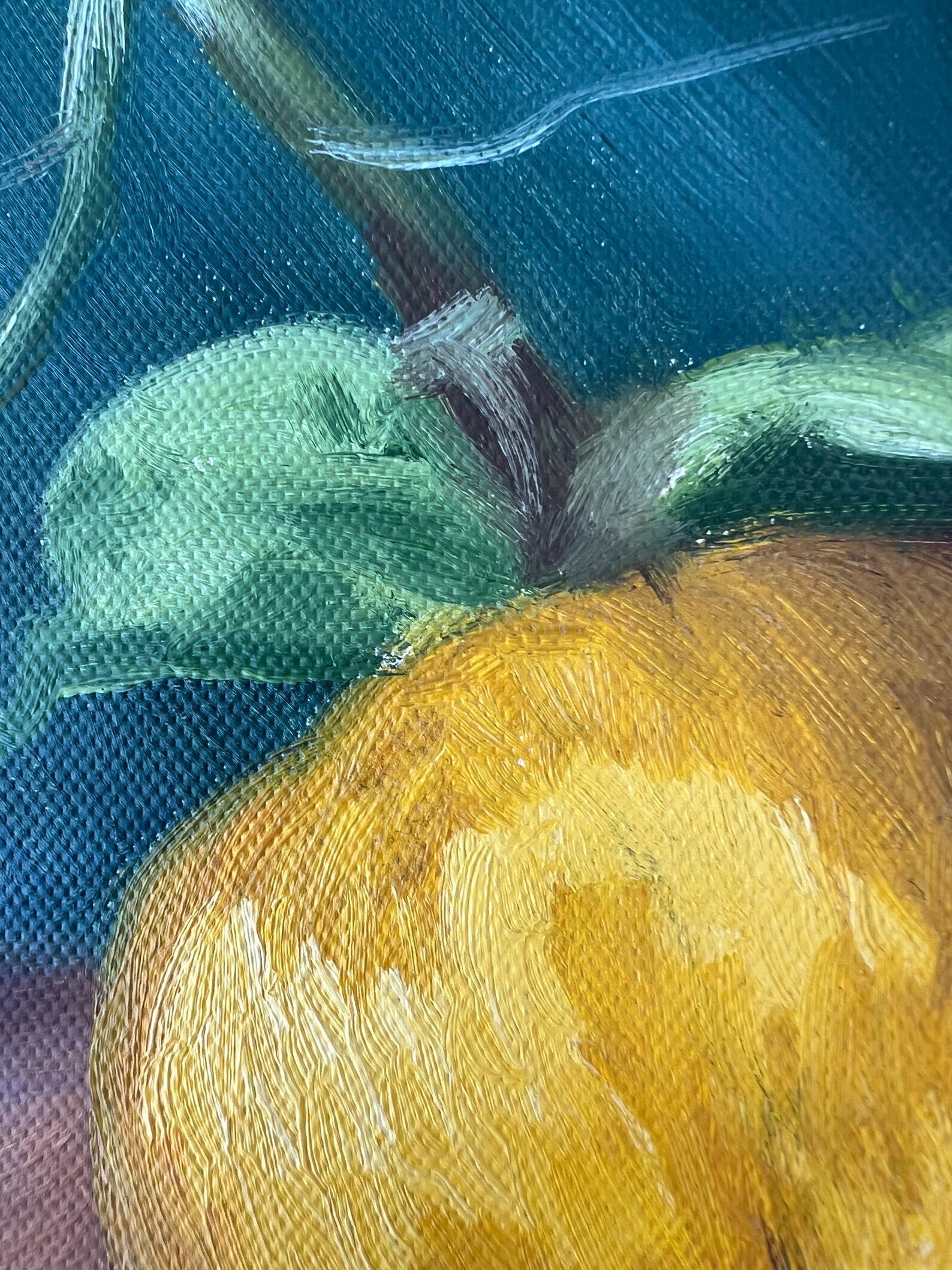 Apple Oil Painting Original Fruts Artwork Kitchen Wall Art 8x6 Inches ...