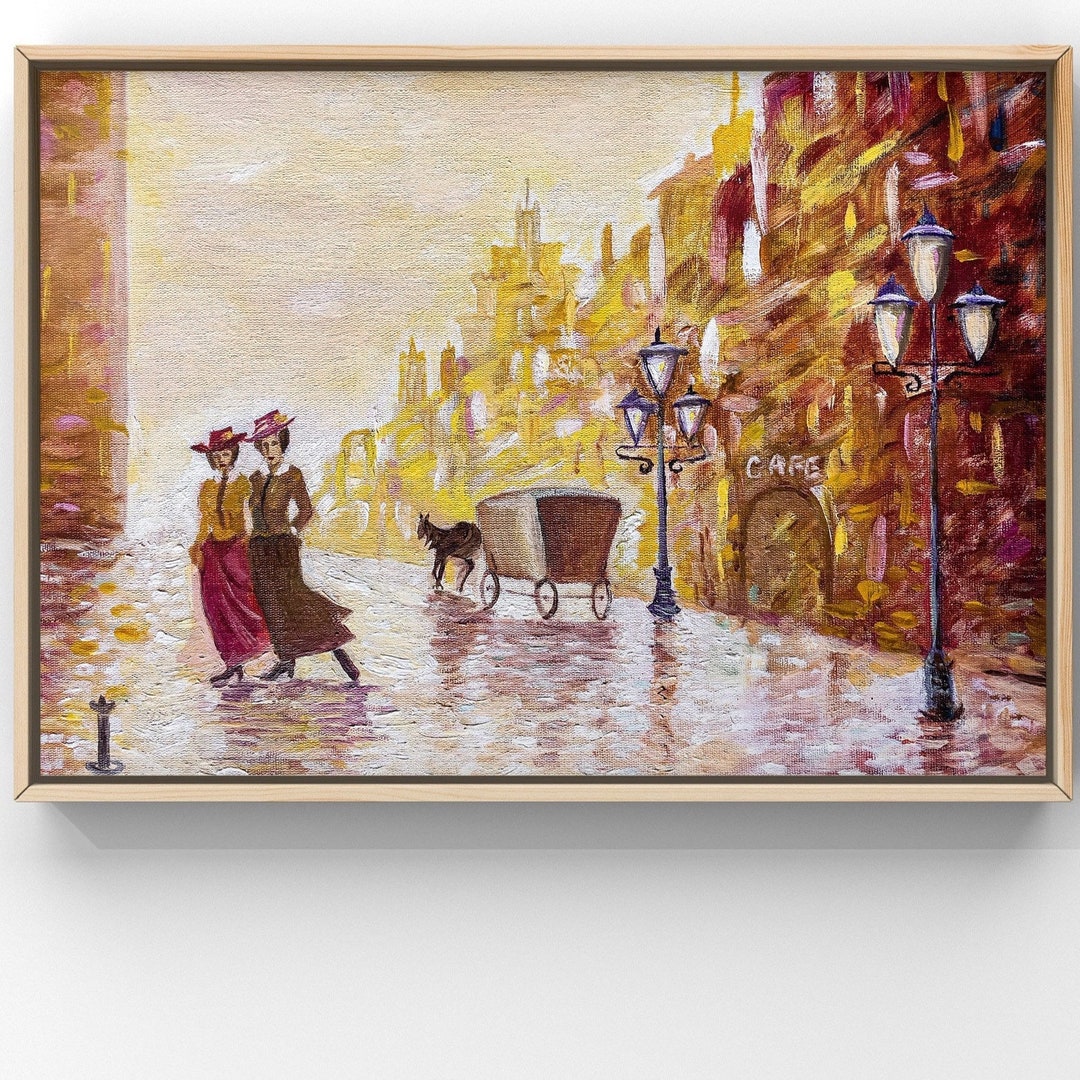 Original City Oil Painting, Fall Landscape on Canvas (12x16 Inches) - Etsy