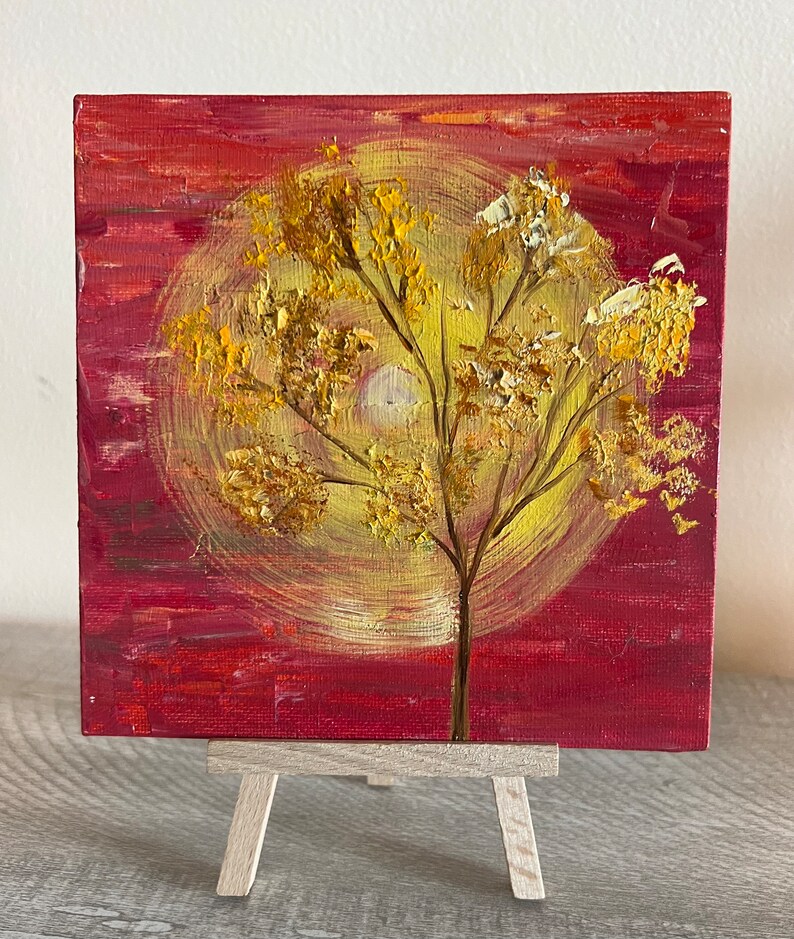 Mini Original Art Mini Oil Painting Small Art Landscape Painting 6 by 6 ...