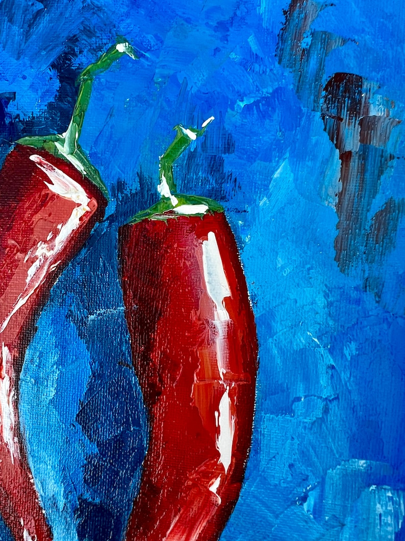 Pepper Painting for Kitchen Vegetable Oil Painting Modern Small Art ...