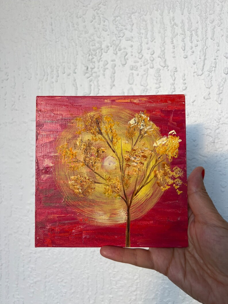Mini Original Art Mini Oil Painting Small Art Landscape Painting 6 by 6 ...