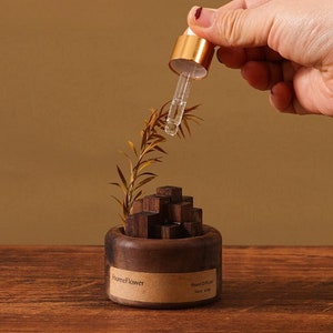 Walnut Wood Reed Diffuser Spa & Yoga Aromatherapy Handmade Spiritual ...