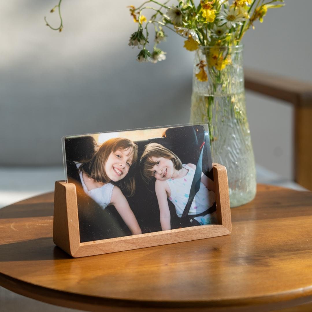 Photo Frame Plexiglass Photo Display Solid Wood Photo Stand Print-on ...