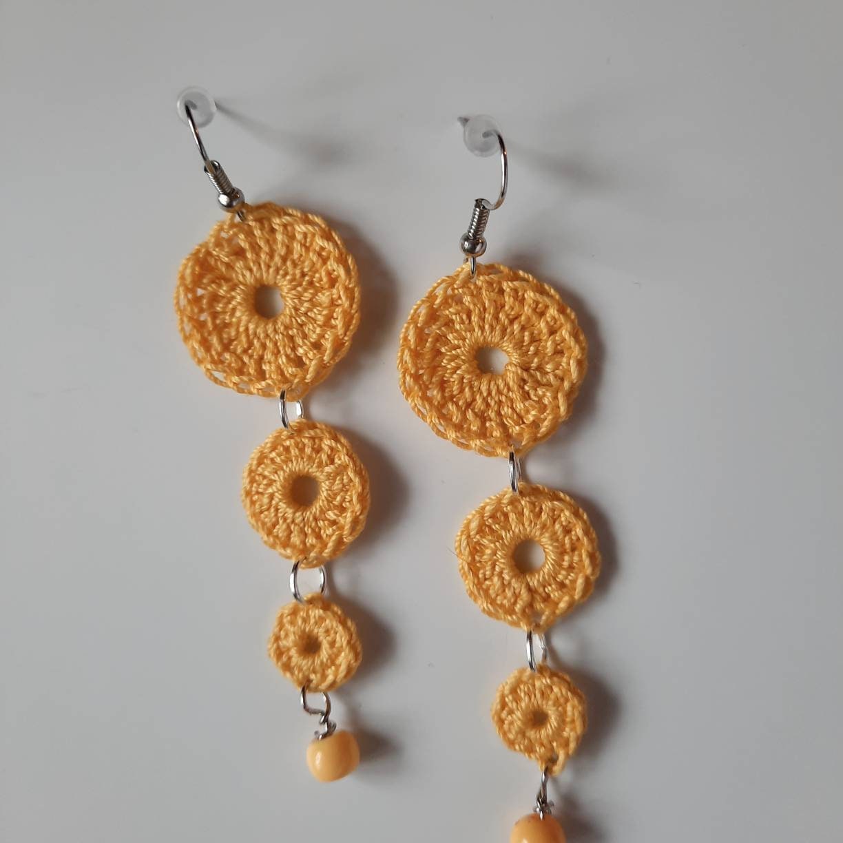 Crochet Disk Earrings - Etsy