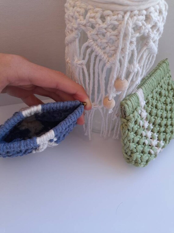 Macrame Purse Macrame Coin Wallet Macrame Card Wallet - Etsy