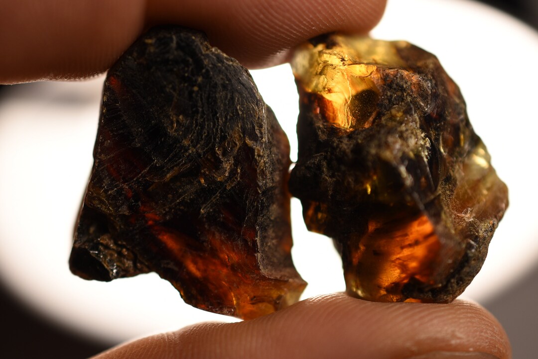 2 BLUE AMBER Specimens 3cm 10g Sumatran Genuine Stone Natural - Etsy
