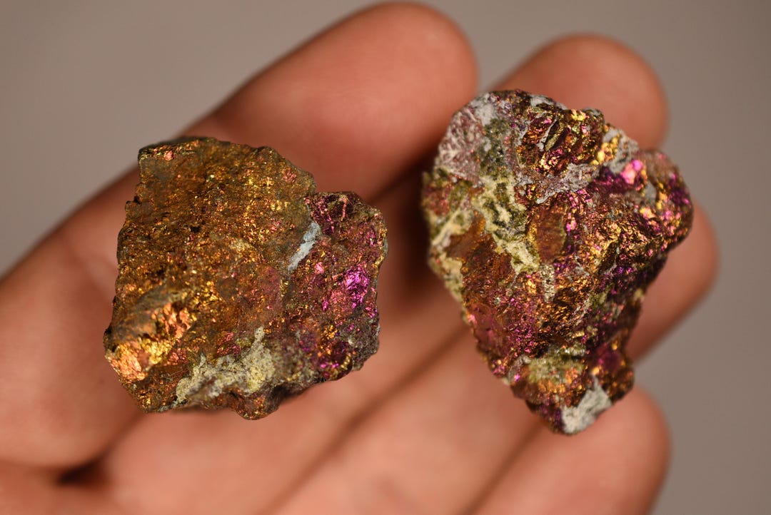 2 PEACOCK ORE Crystals 3cm 44.6g Natural Rough Specimens - Etsy