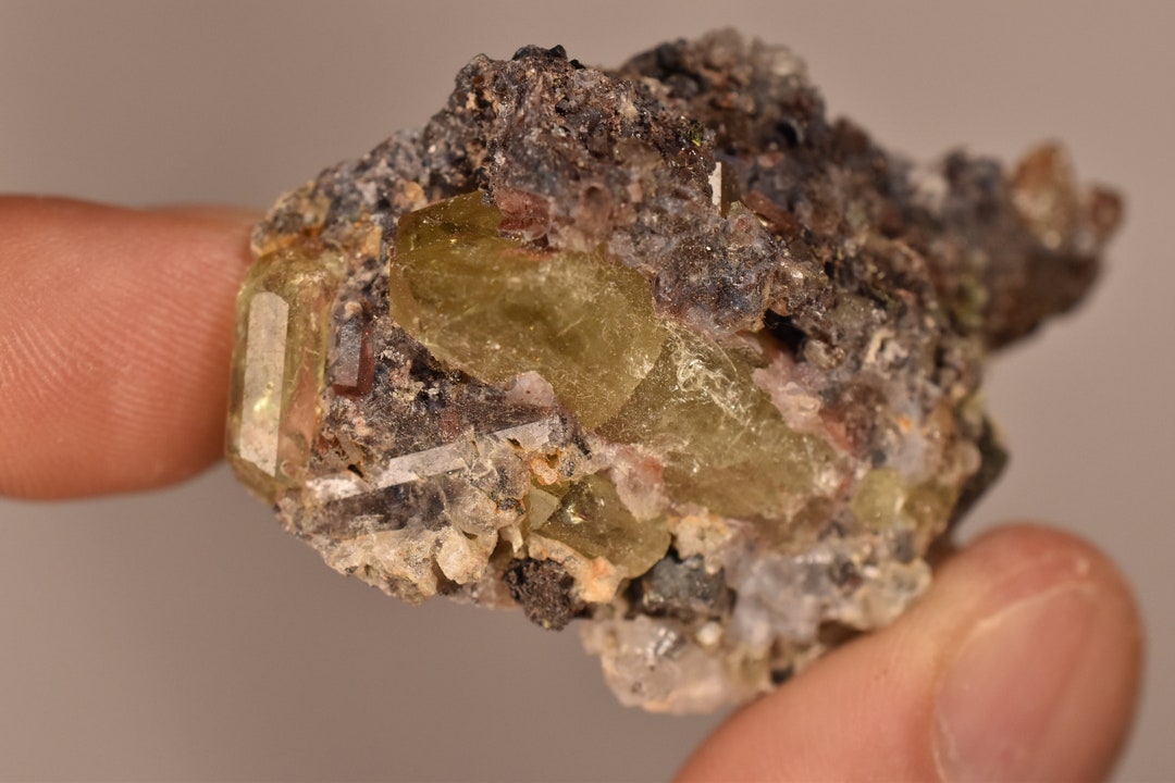 GOLDEN APATITE Crystals 5.3cm 50.5g in Matrix Natural Rough Specimen ...
