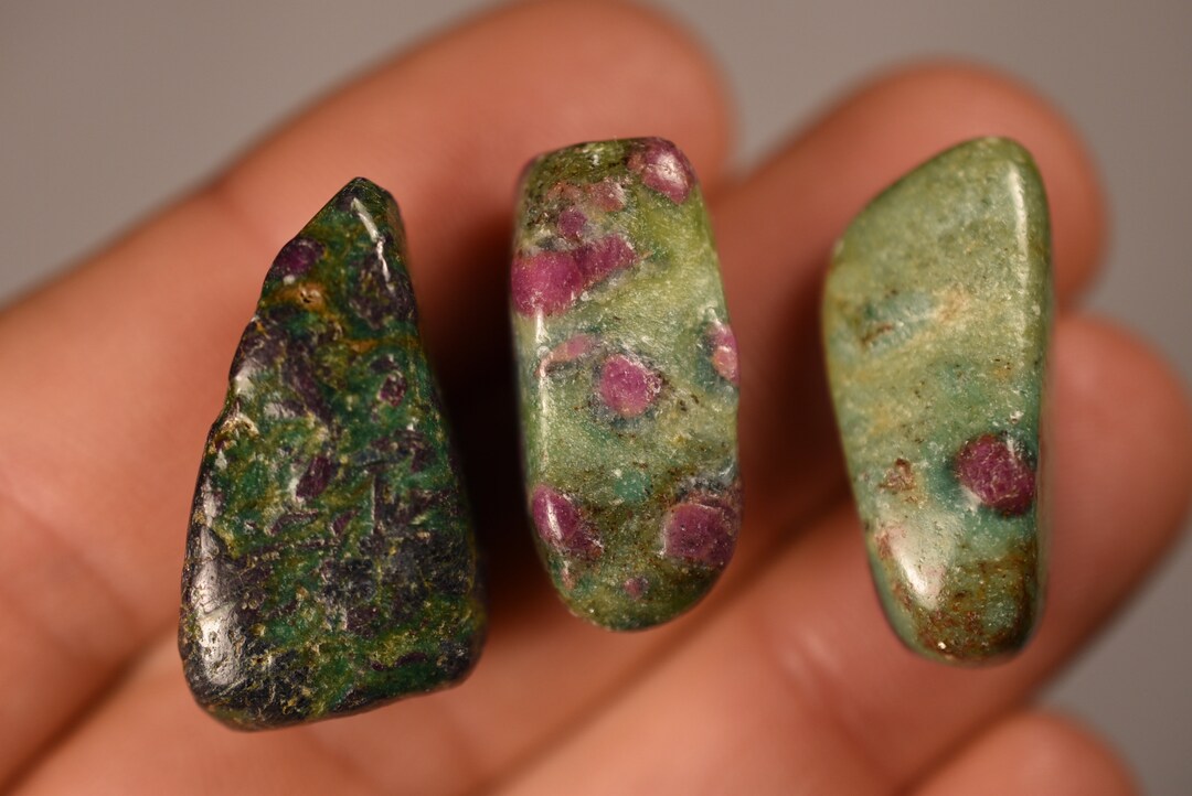 3 RUBY FUCHSITE Tumbled Stones 2.5cm 18.4g Natural Stone - Etsy
