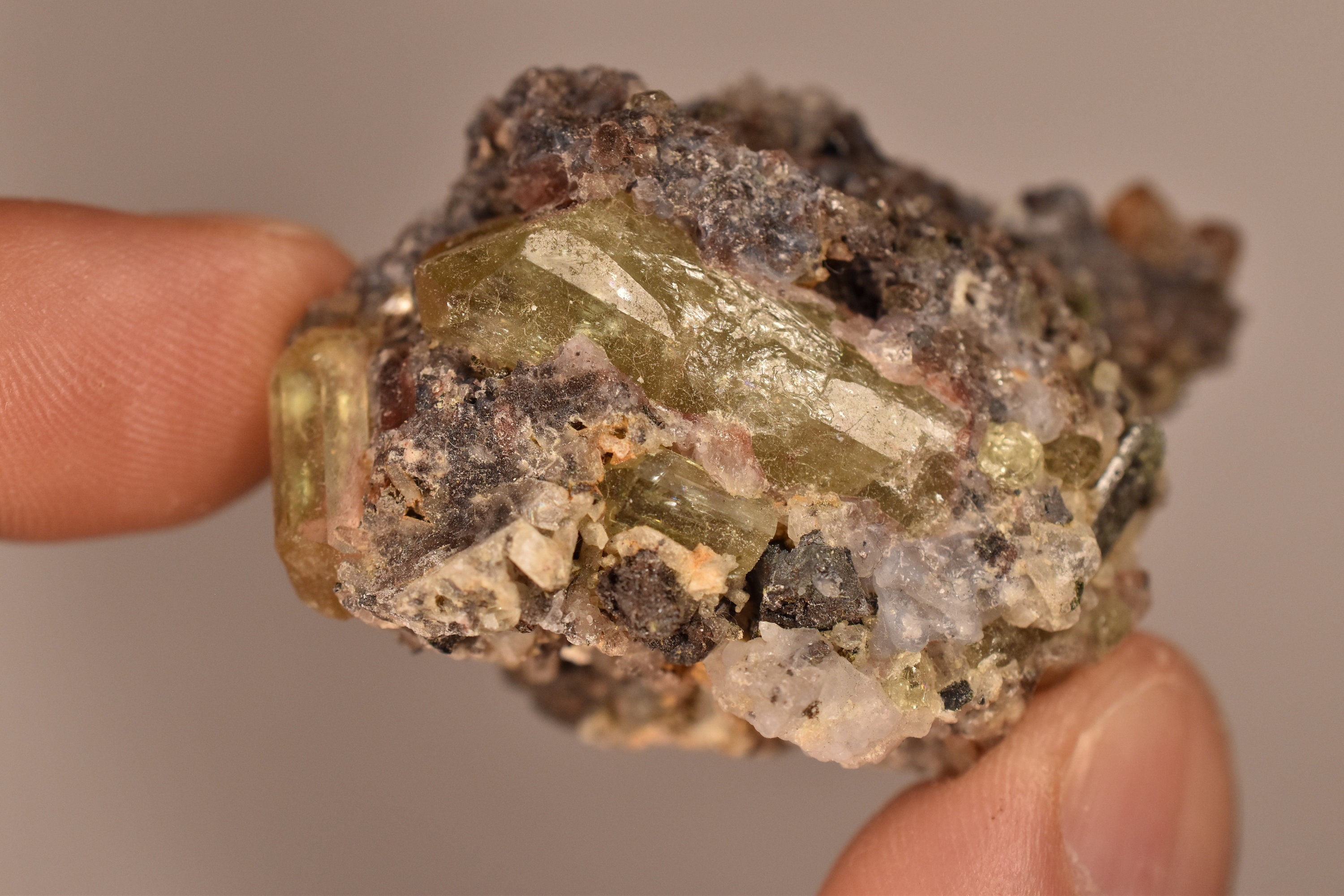 GOLDEN APATITE Crystals 5.3cm 50.5g in Matrix Natural Rough Specimen ...