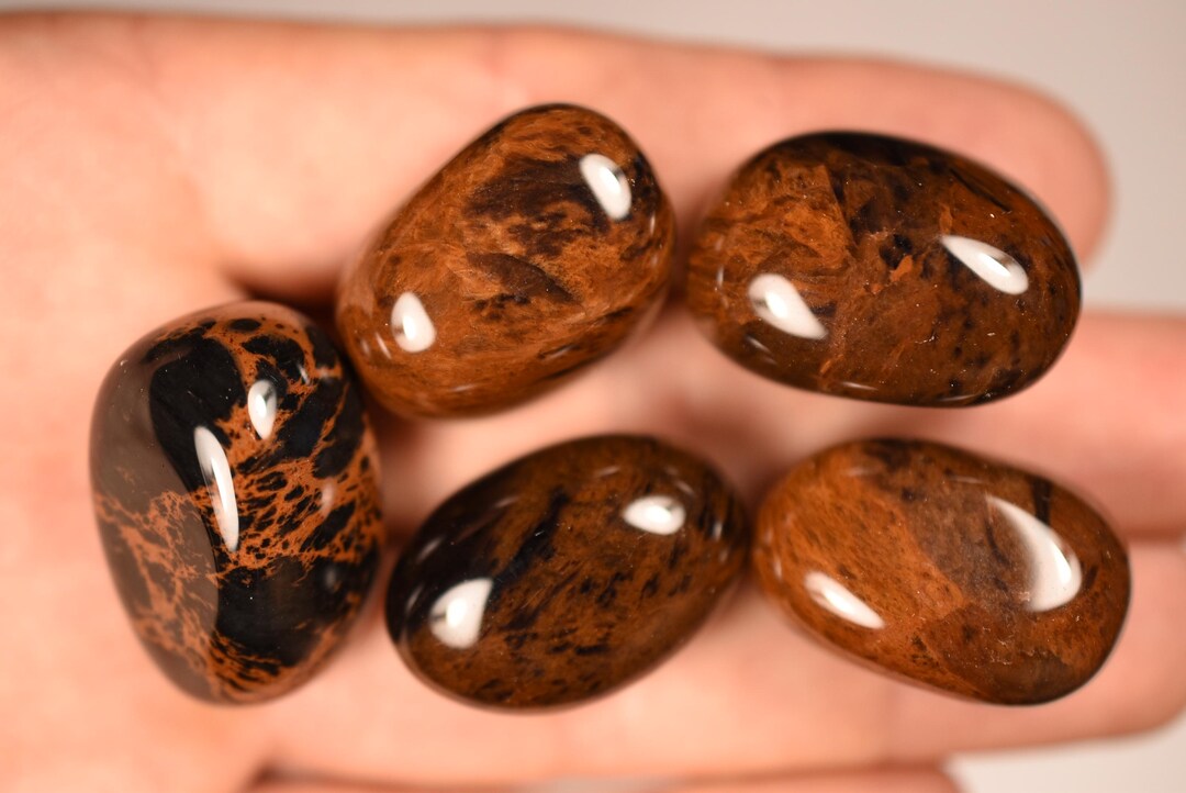 5 MAHOGANY OBSIDIAN Tumbled Stones 2-3cm 66.1g Natural Stone - Etsy