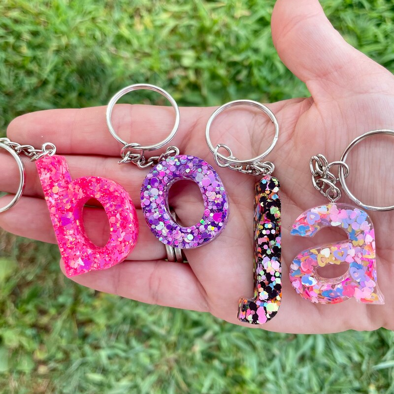 Initial Keychain - Etsy