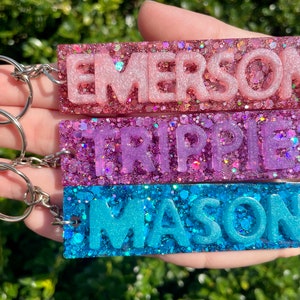 Backpack Name Tag | Personalized Resin Name Tag | Lunch Bag Tag ...