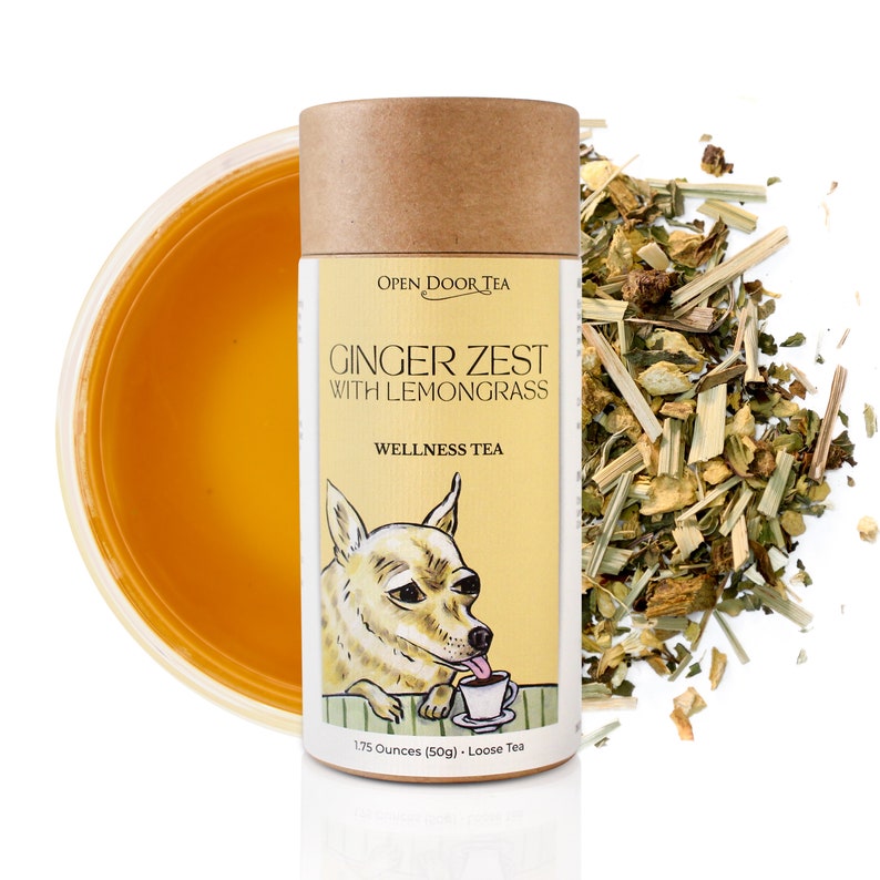 Ginger Zest With Lemongrass Wellness Tea Blend Loose Leaf - Etsy