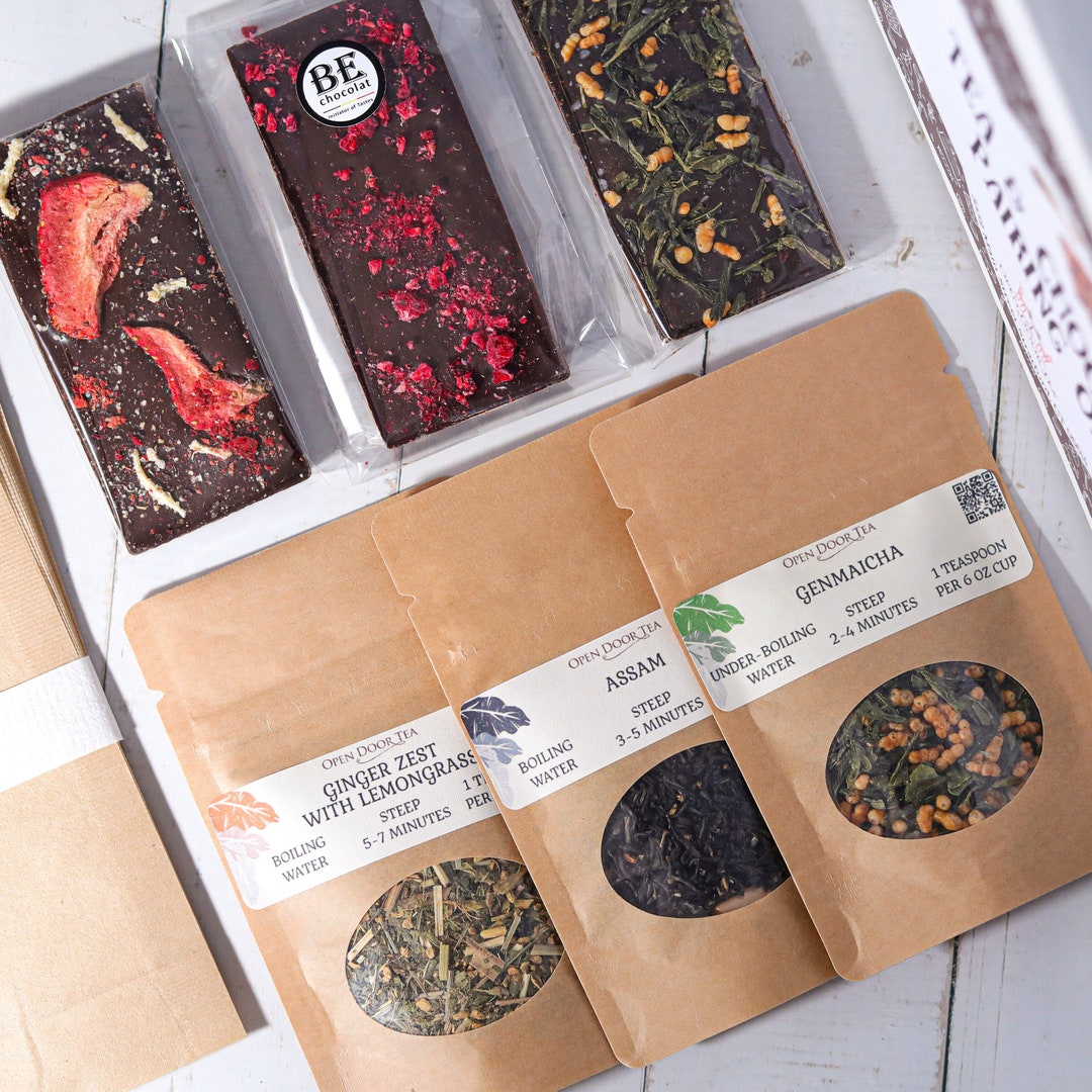 Tea & Chocolate, Pairing One 3 Teas and 3 Chocolate Bars - Etsy