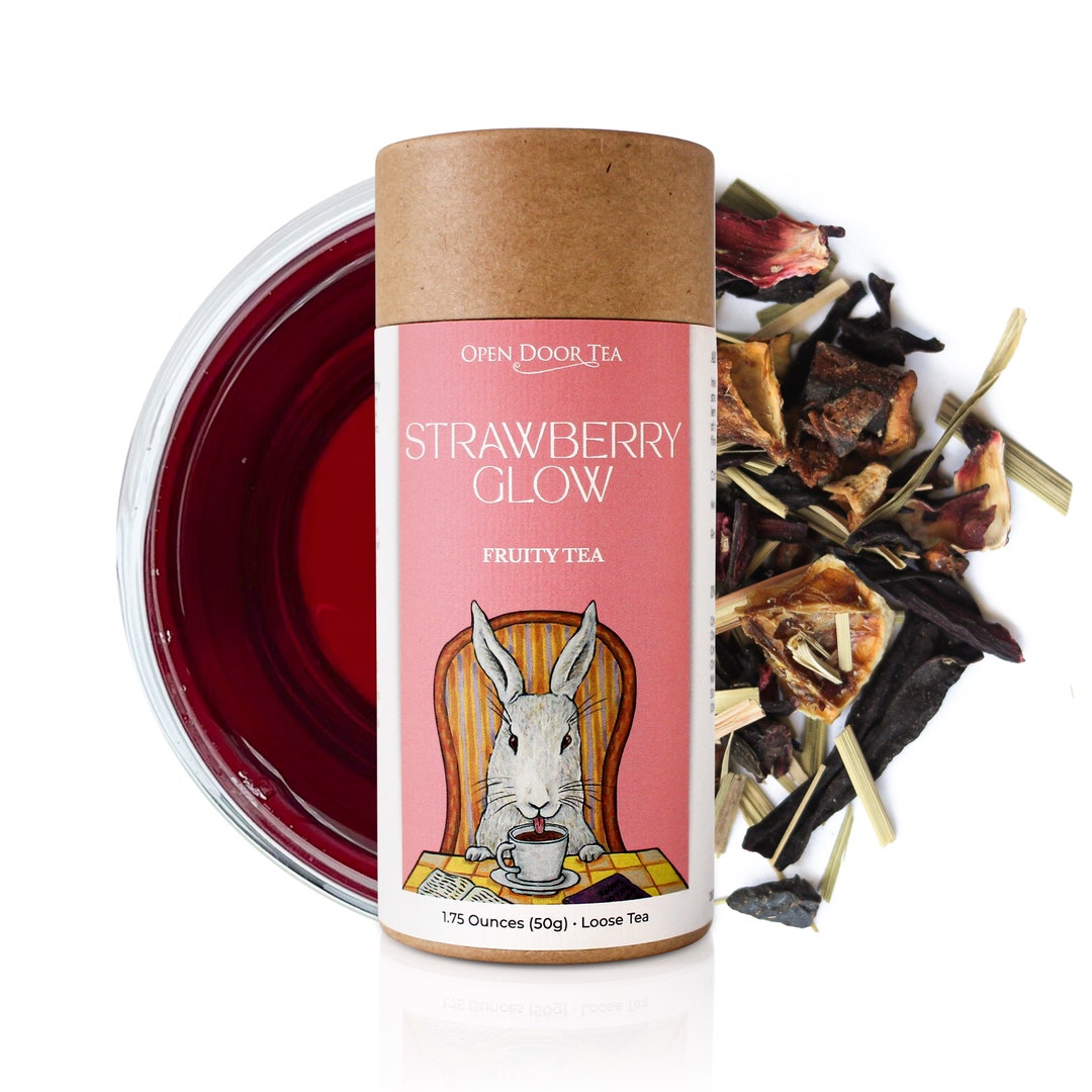 Strawberry Glow Organic Herbal Tea Blend Loose Leaf - Etsy