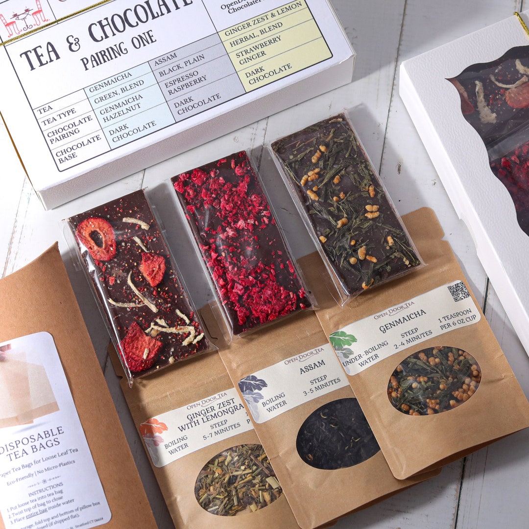 Tea & Chocolate Pairing One | 3 Teas and 3 Chocolate Bars - Etsy