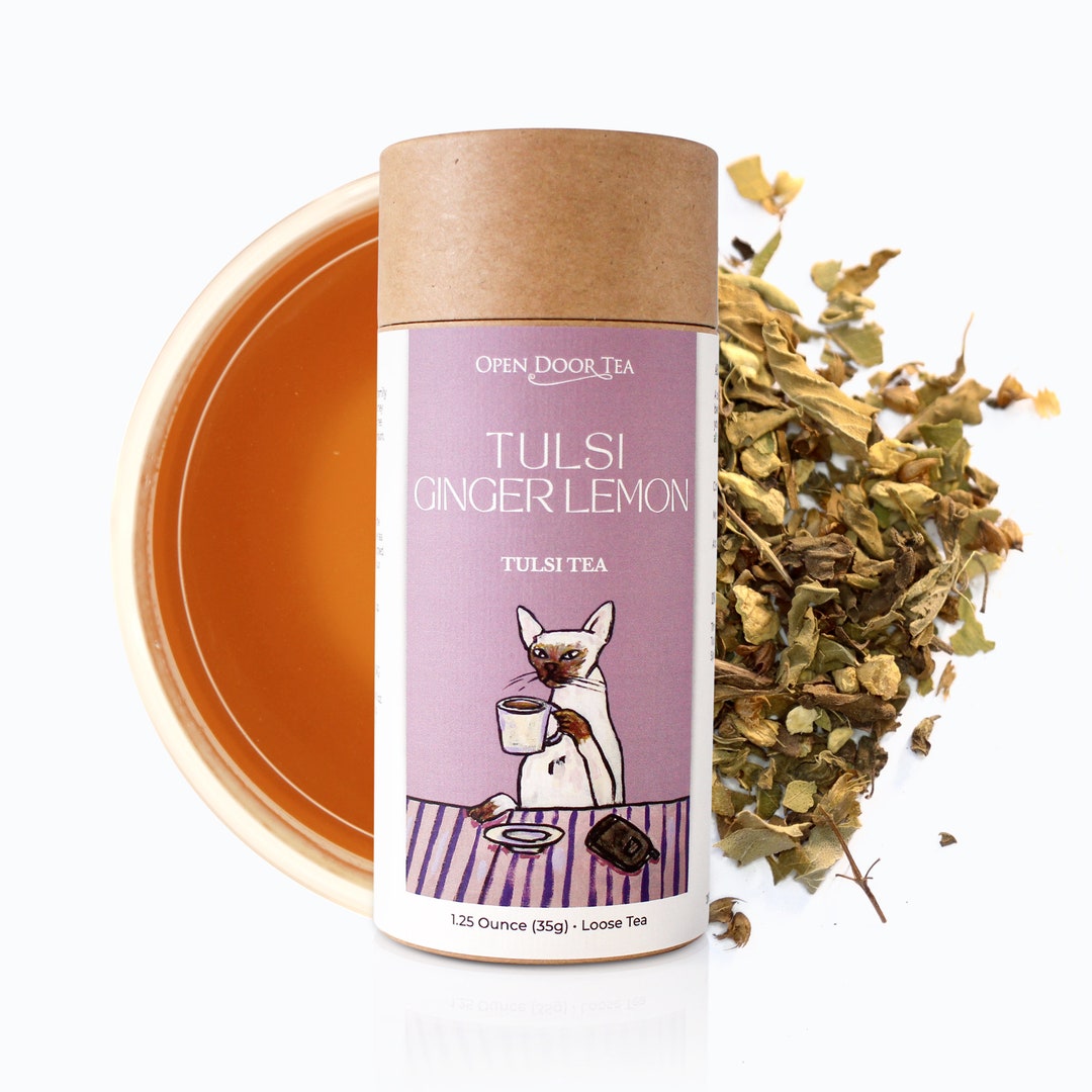 Tulsi Ginger Lemon | Organic Tulsi Tea Blend, Loose Leaf - Etsy