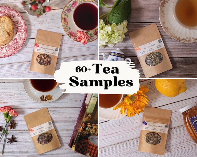 Loose Leaf Tea Samples in Test Tubes With Cork Top Variety of Flavors ...