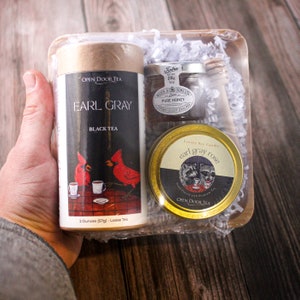 Tea Therapy Tray | Signature Tea Tube With "tea" Candle, Honey Jar ...