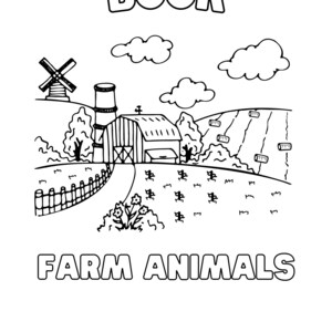 Farm Animal Colouring Book - Etsy