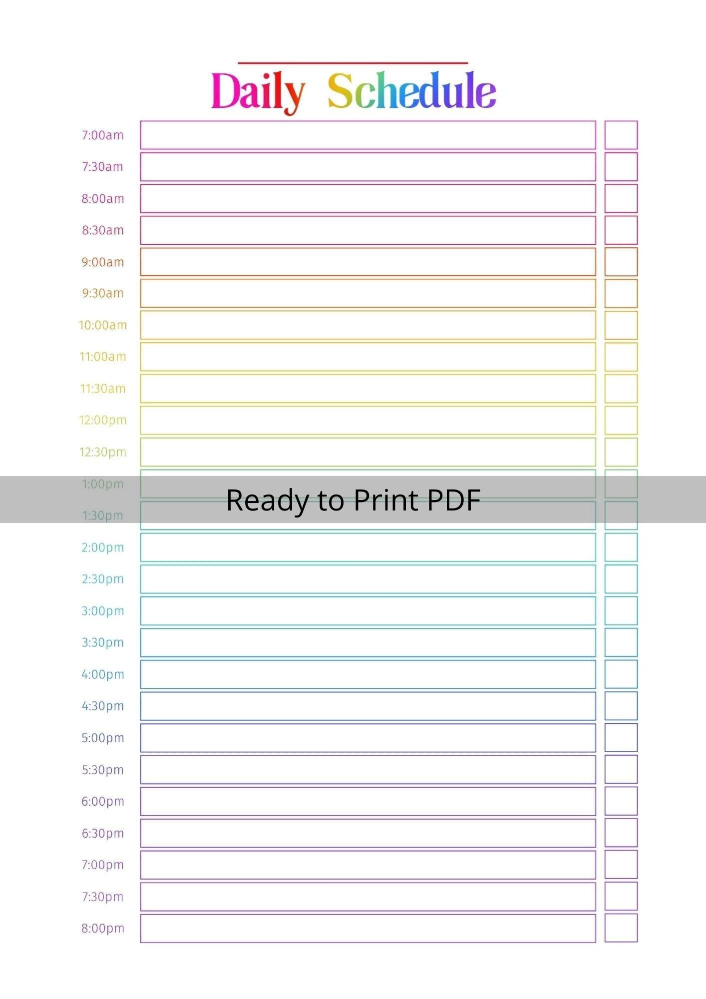 EDITABLE Daily Schedule Checklist - Minimalist | Babies & Kids Routine ...