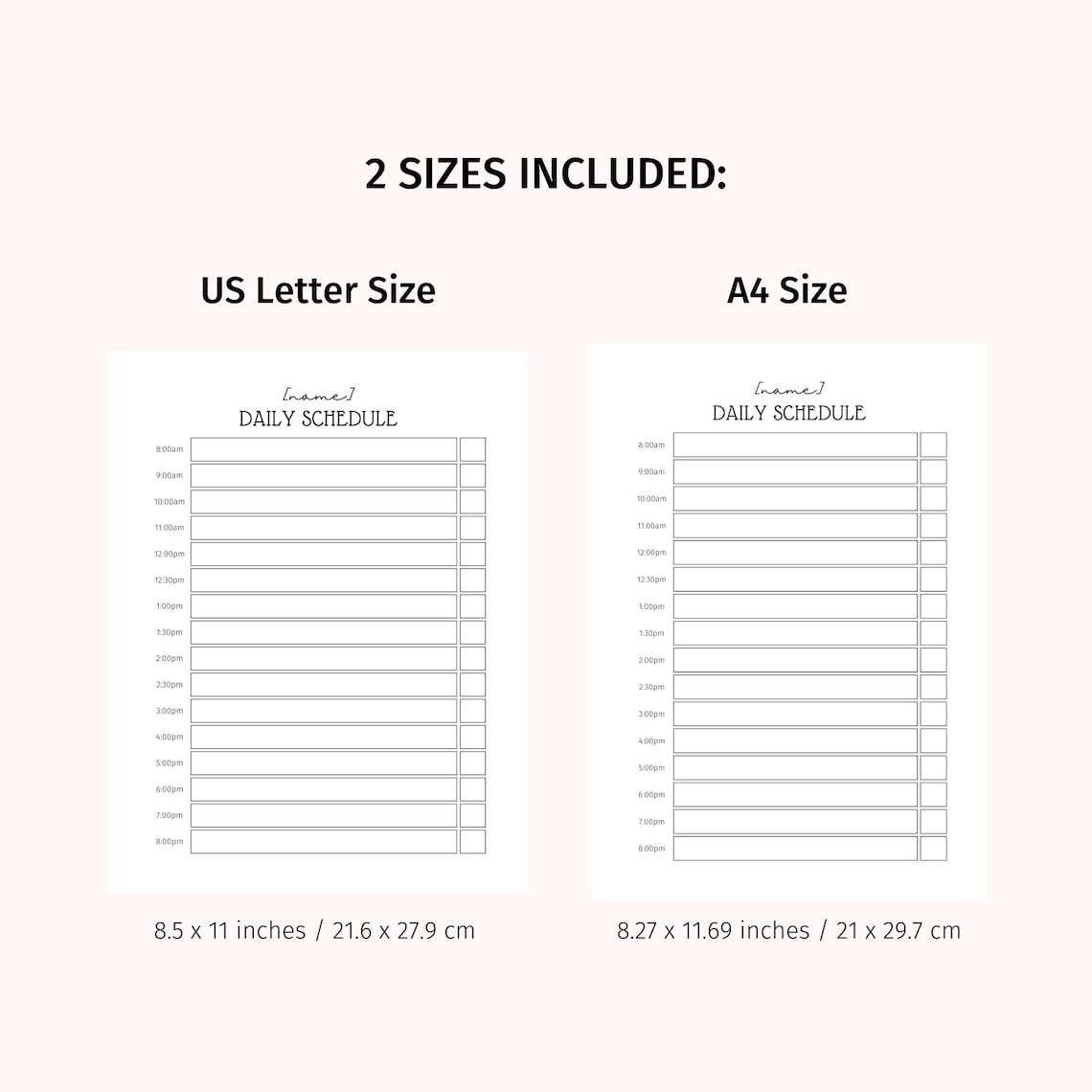EDITABLE Daily Schedule Checklist - Minimalist | Babies & Kids Routine ...