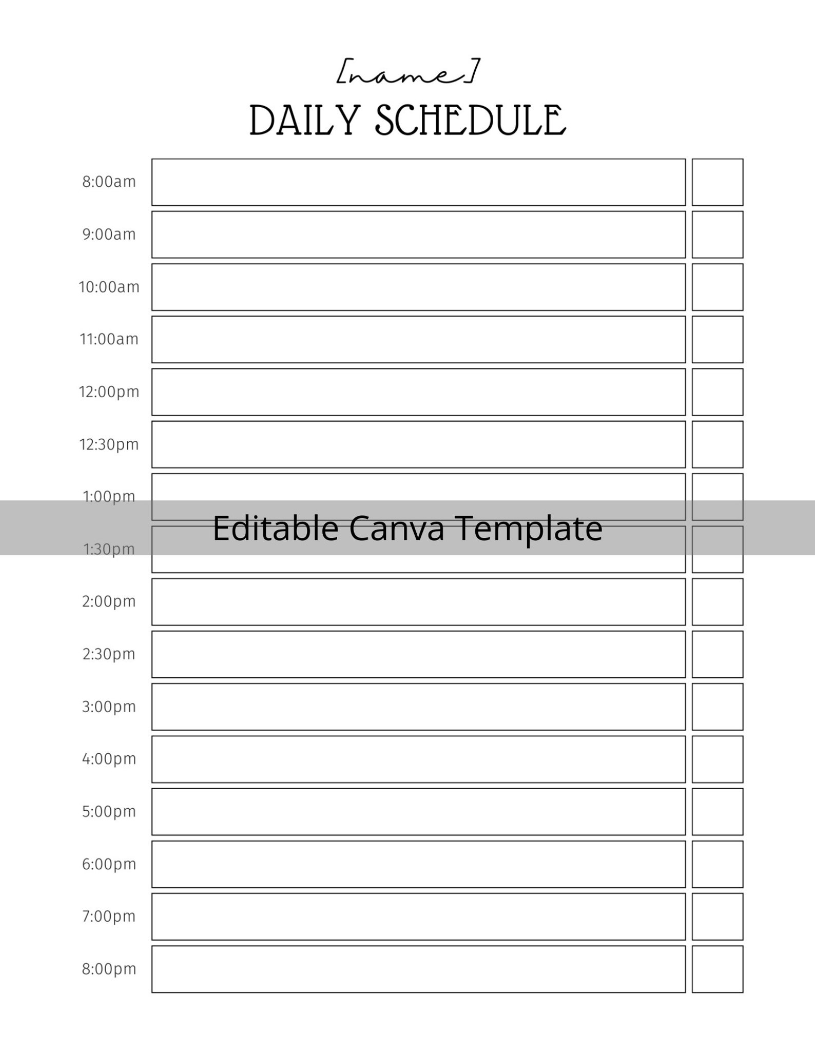 EDITABLE Daily Schedule Checklist - Minimalist | Babies & Kids Routine ...