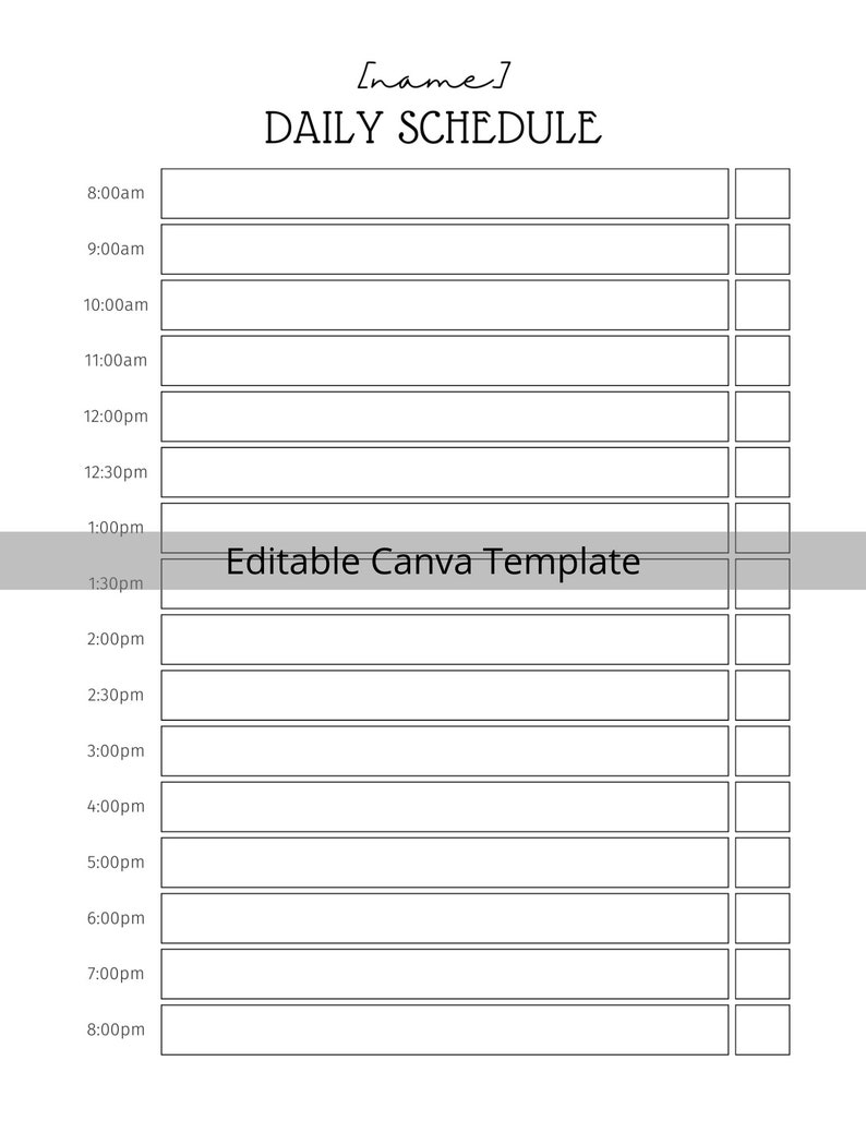 EDITABLE Daily Schedule Checklist - Minimalist | Babies & Kids Routine ...