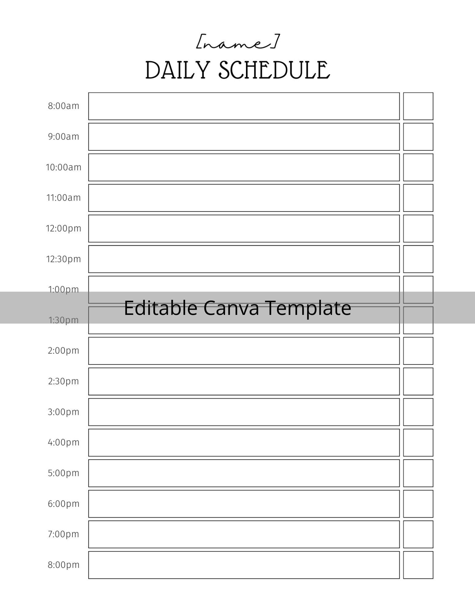 EDITABLE Daily Schedule Checklist - Minimalist | Babies & Kids Routine ...